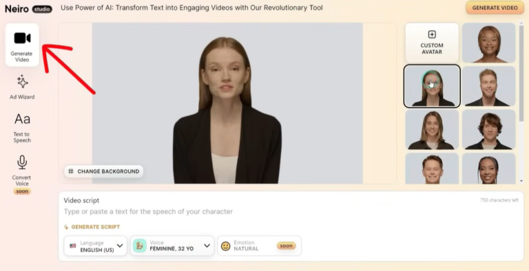 Neiro AI: Free AI Video Generator and text-to-speech AI 2025 - SadTalker AI